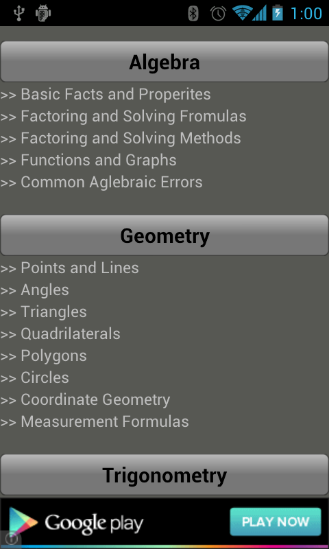 Math Formulas - App on Amazon Appstore