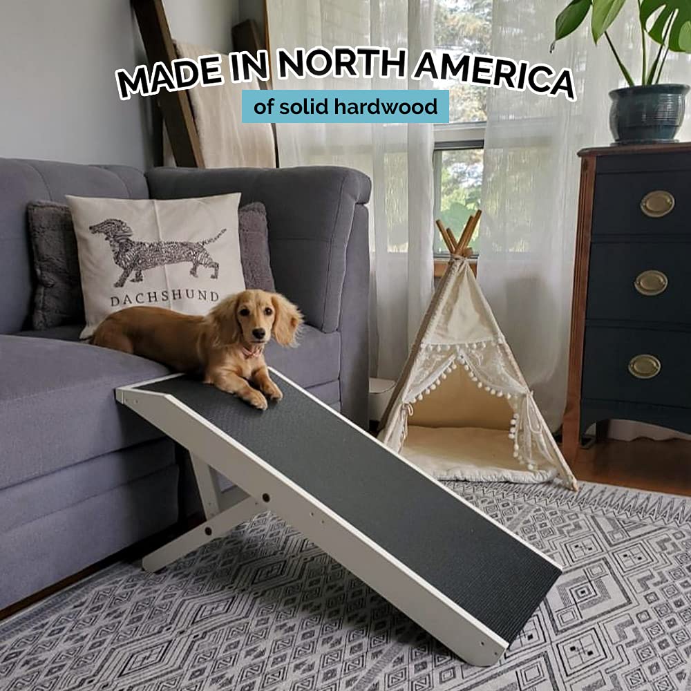DoggoRamps - Couch Ramp for Dogs - Solid Hardwood - Adjustable Height ...