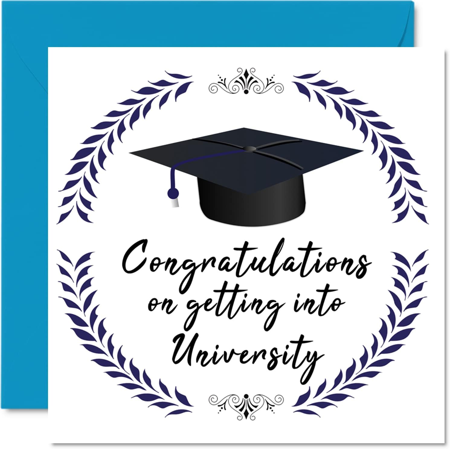 Claire Giles Greeting Cards, A Level Results Card, Blue design Exam ...