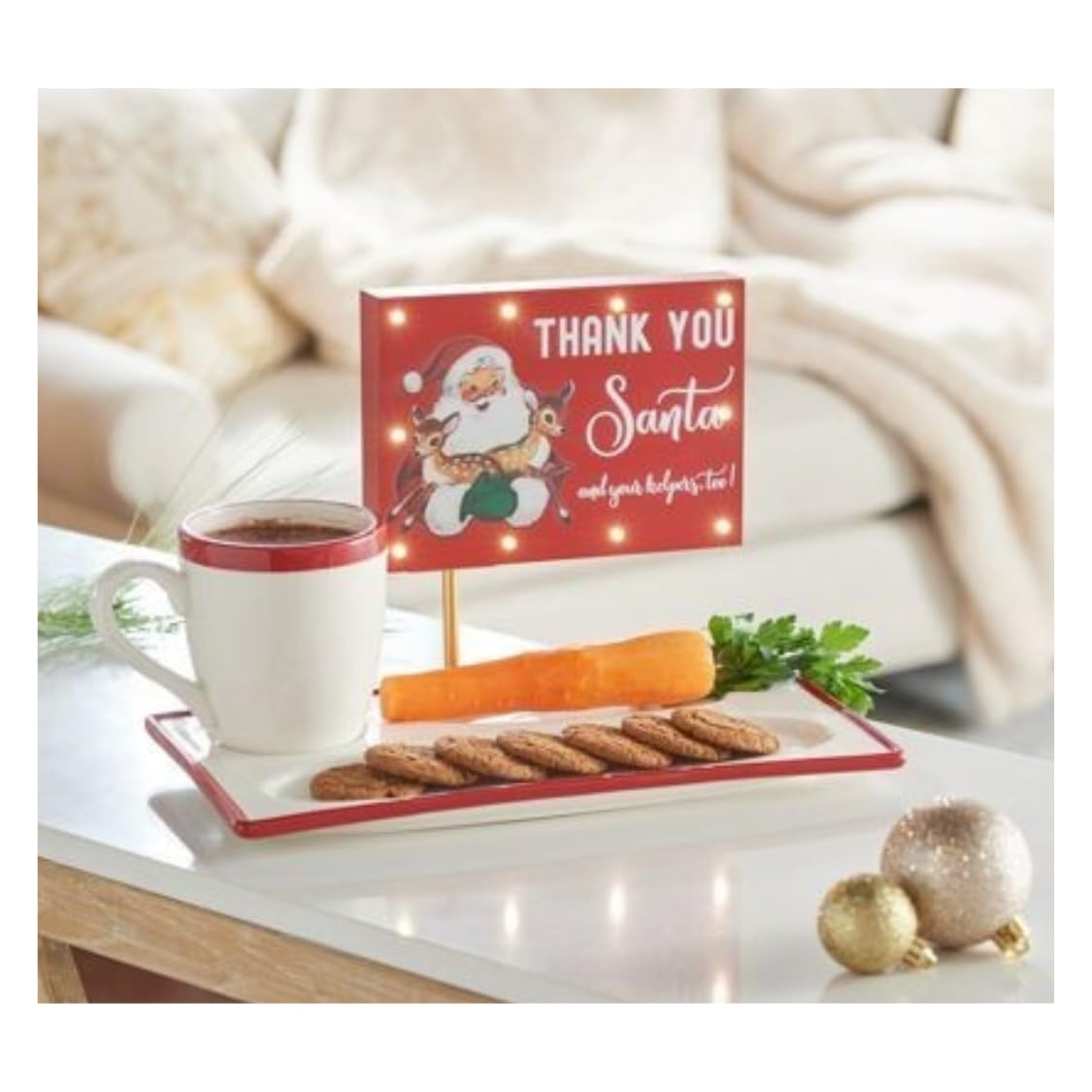 Amazon.com | Adventure Brands Santas Cookie plate platter Tray and Milk ...