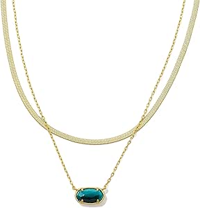 Amazon.com: Kendra Scott Grayson Herringbone Multistrand Necklace Gold ...