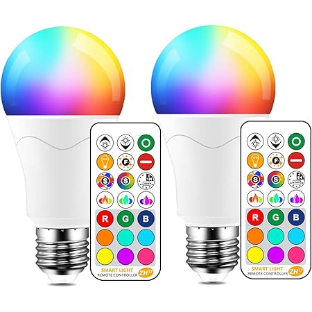 LED Color Changing Light Bulb with Remote Control,10W E26 RGB+Daylight ...