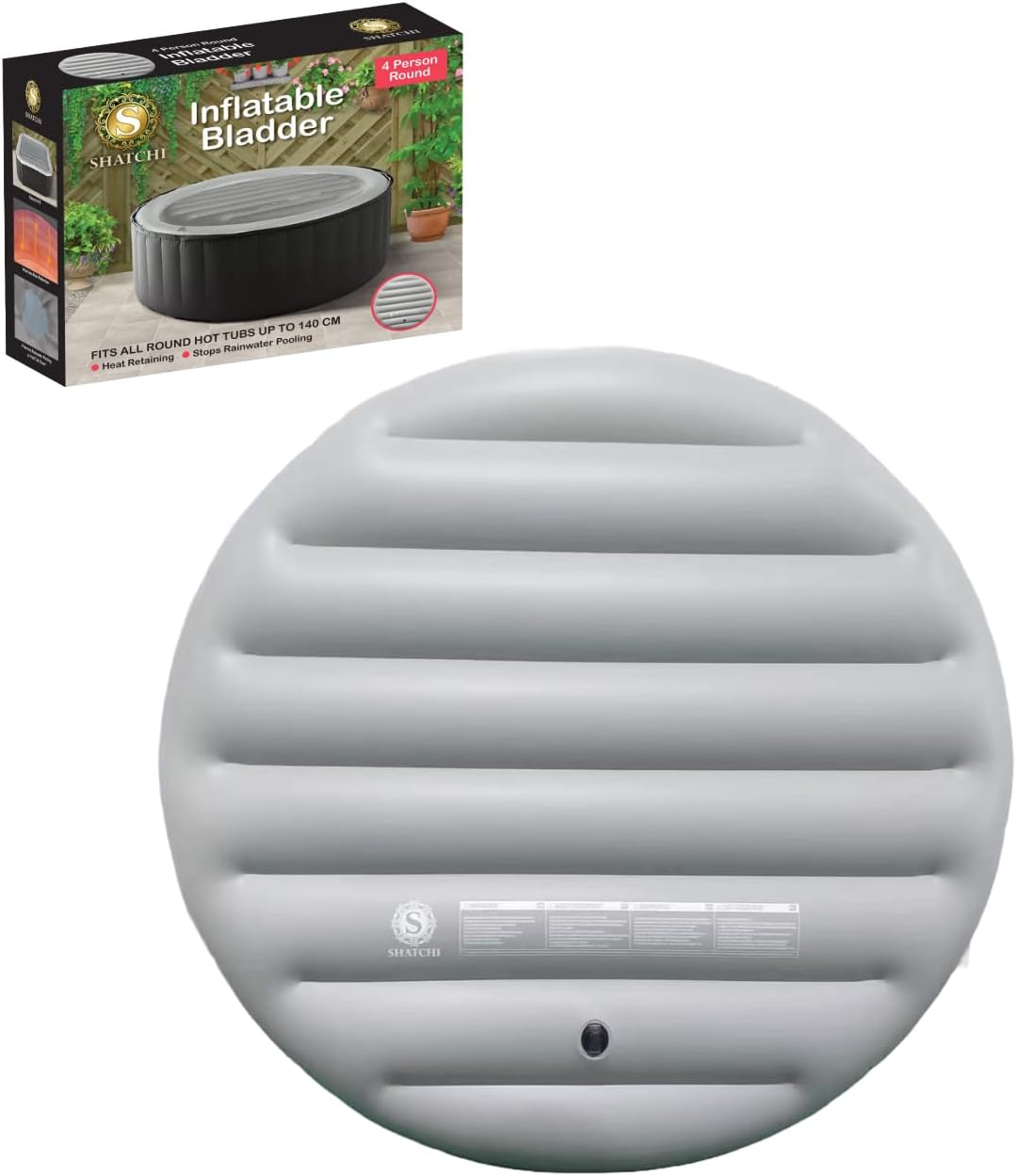 Energy Saving Spa Cover Inflatable Lid Protective Rain Overflow Heat ...