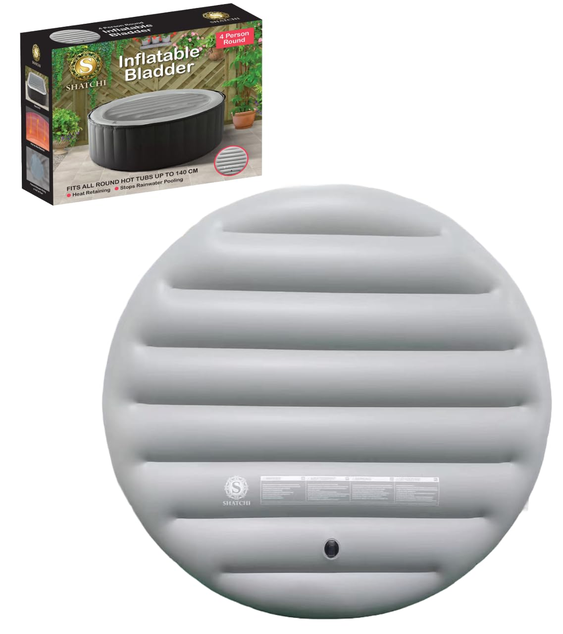 Energy Saving Spa Cover Inflatable Lid Protective Rain Overflow Heat ...