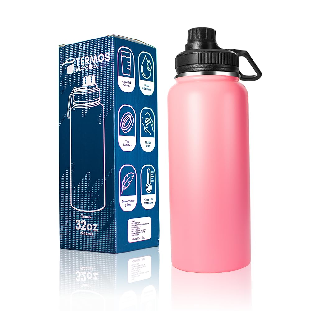 Botella deportiva – Termo de acero inoxidable 18/8 con tapa ...