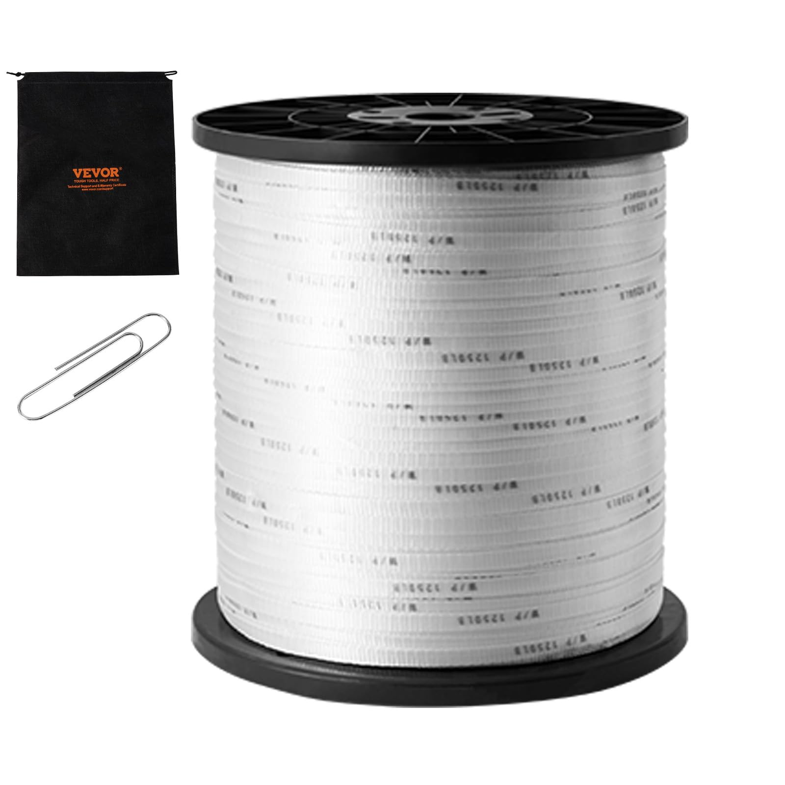 VEVOR Polyester Pull Tape, 1/2" x 5249' Mule Tape Flat Rope, 1250 lbf ...