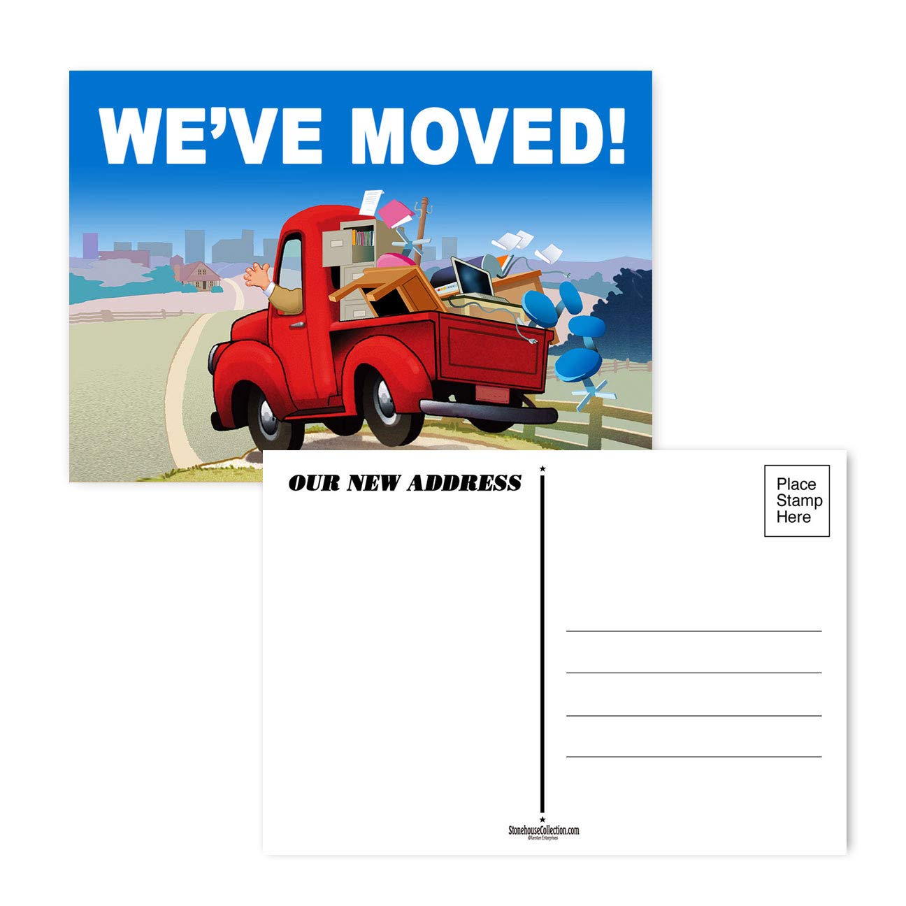 We Are Moving Postcard