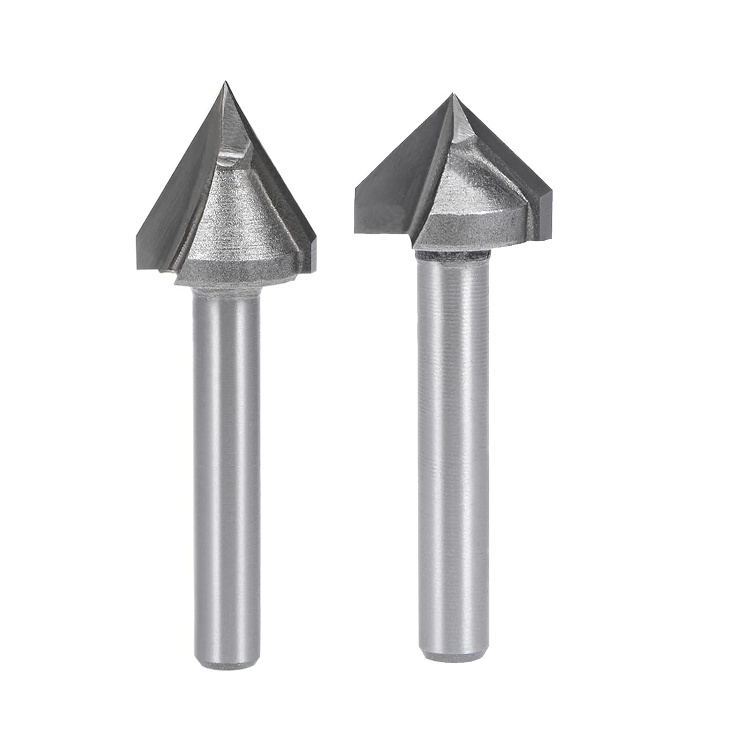 uxcell Router Bits 6mm Shank 16mm Dia. 60 Degree & 90 Degree V-Groove ...