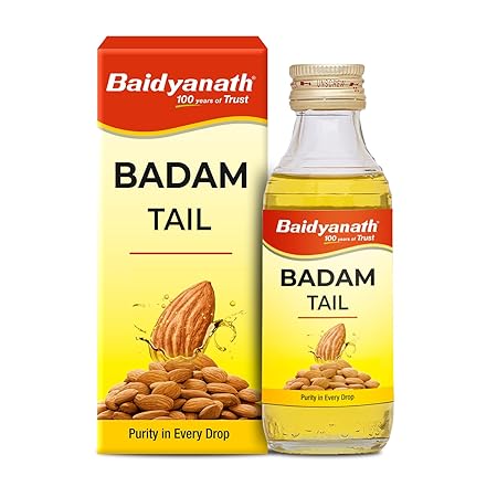 BAIDYANATH AYURVED Badam Tail-100ml, Rich in Vitamin-E | Sweet Almond ...