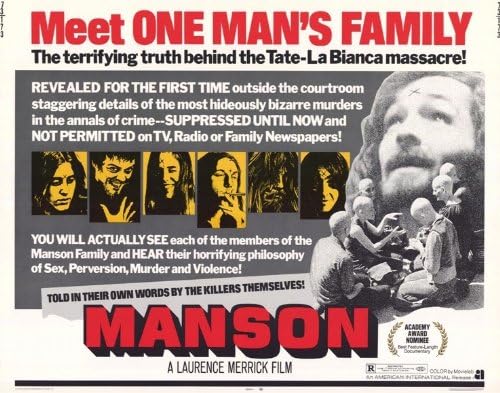 Amazon.com: Manson 22x28 Movie Poster (1973): Prints: Posters & Prints