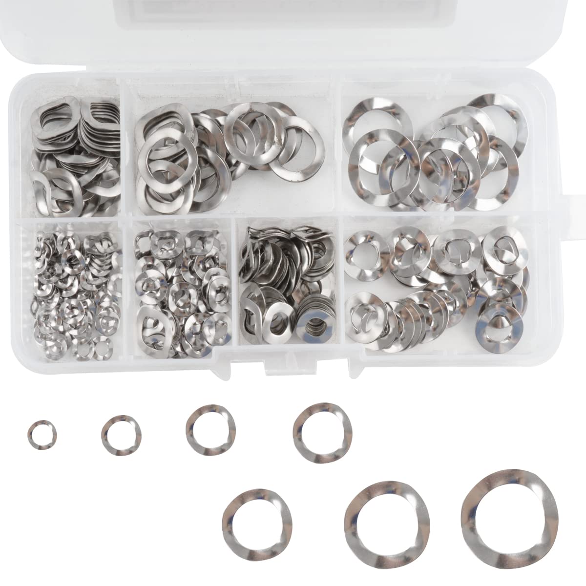 Beenlen 295 Pcs 304 Stainless Steel Spring Wave Washer Assortment Kit ...