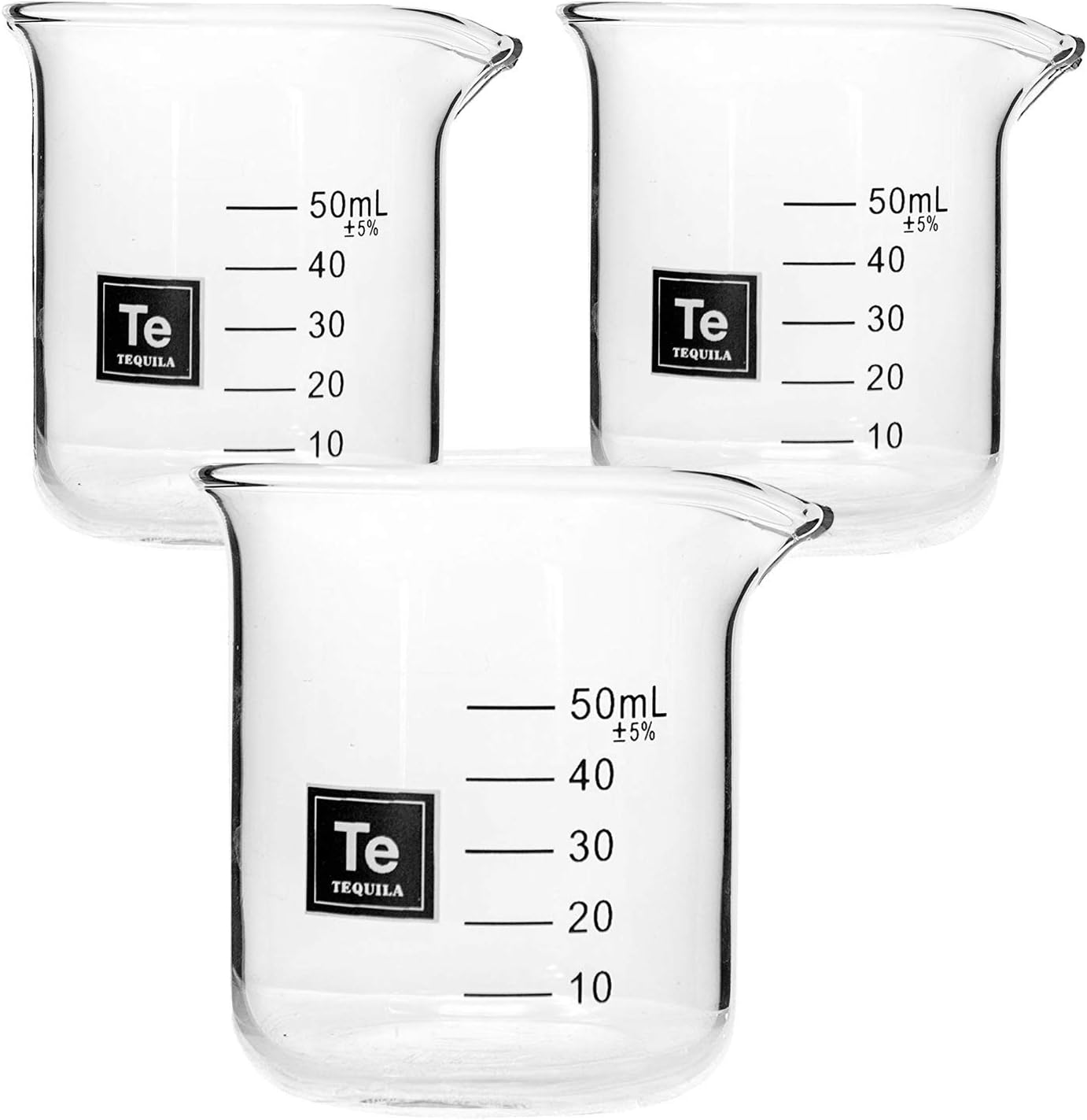 Amazon.com | Drink Periodically Set of 3 Lab Beaker Shot Glasses with ...