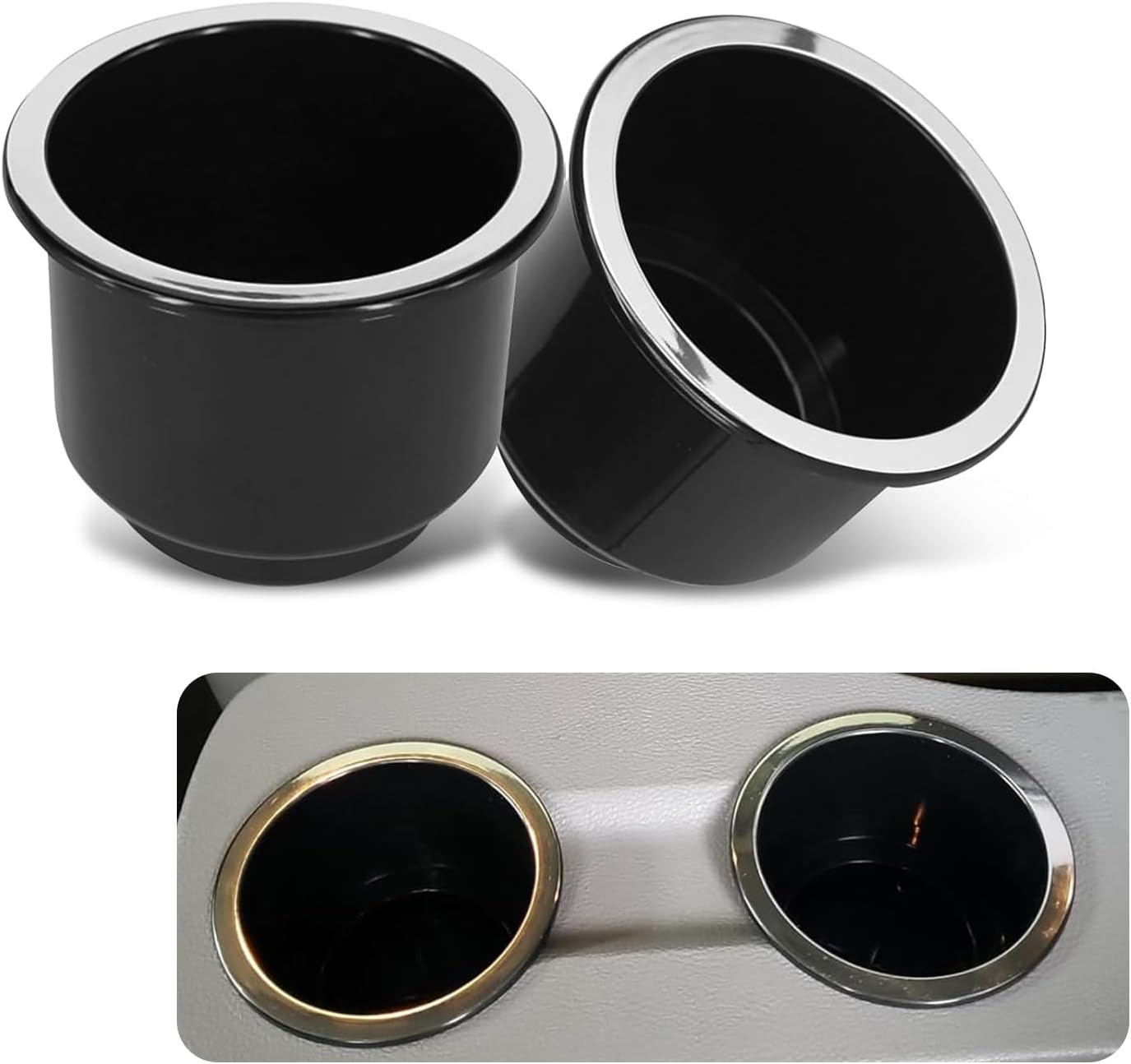 Amazon.com: ijuicy 2 PCS Car Cup Holder Insert, Plastic Large Capacity ...