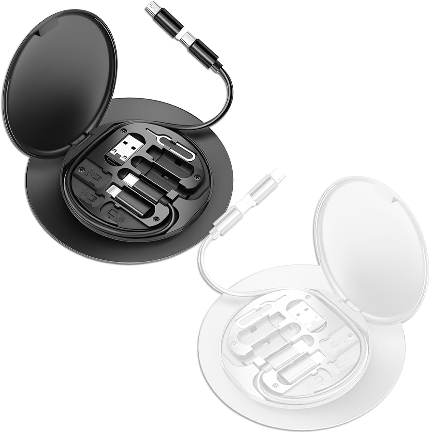 2PCS Multi USB Charging Adapter Cable Kit, Portable USB C Adapter Box ...