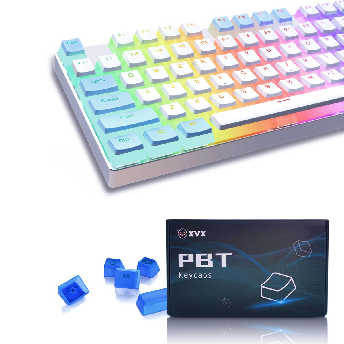 Buy XVX Pudding Keycaps - pbt keycaps, 165 Key Set keycaps 60 Percent ...