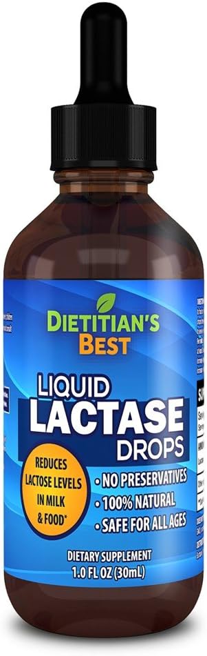 Amazon.com: Liquid Lactase Enzyme Drops 1.0 Fl Oz (30 mL) (150 Servings ...