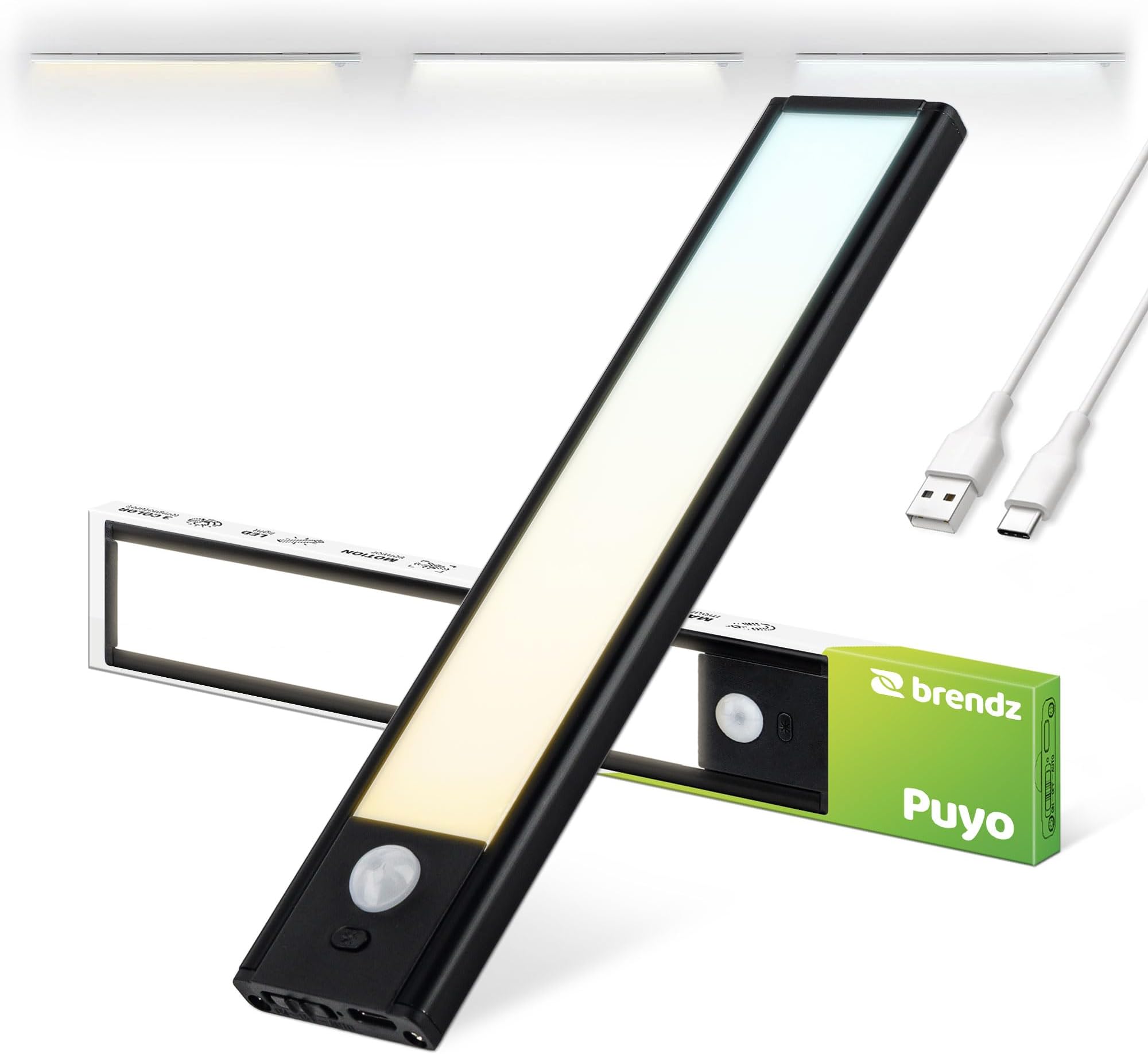 Brendz USB-C Rechargeable LED Strip Lights - 3 Color Temperatures ...