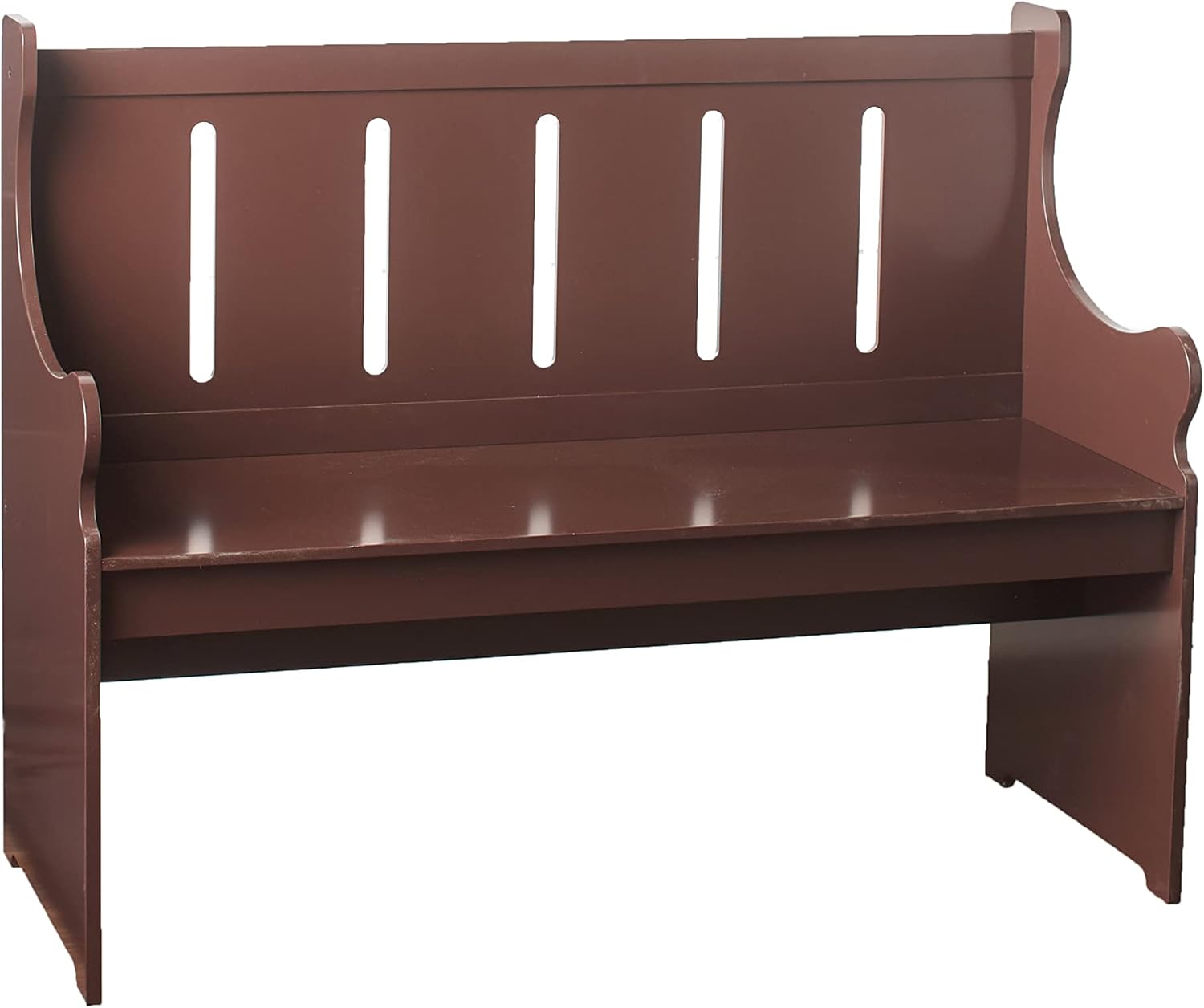 Amazon.com: Pew Style Bench - Wooden Entryway Seating - Weathered Wood ...