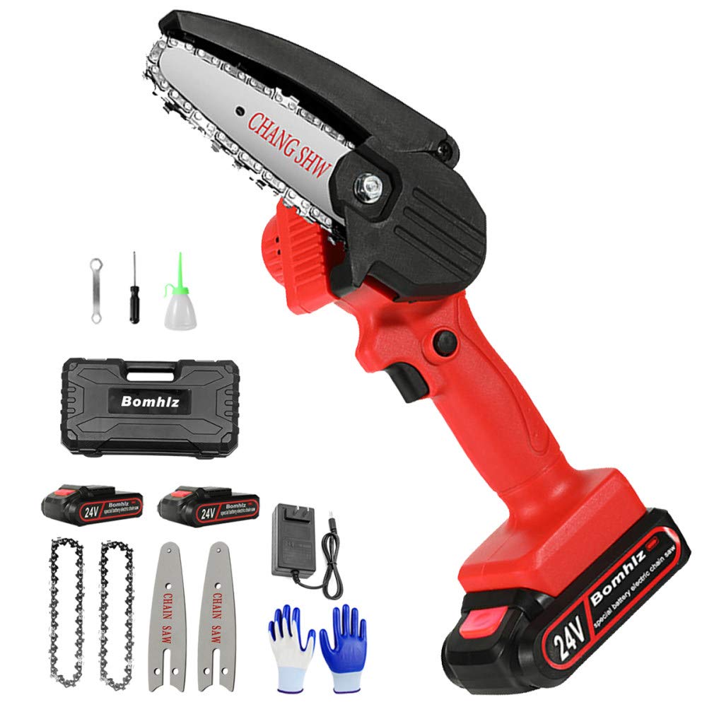 Buy Mini Electric Chainsaw Cordless 4inch Rechargeable Handheld ...