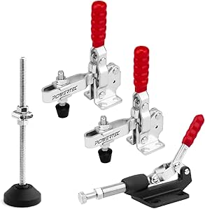 POWERTEC 2PK Vertical Toggle Clamps (500lbs Capacity) + Push/Pull Quick ...