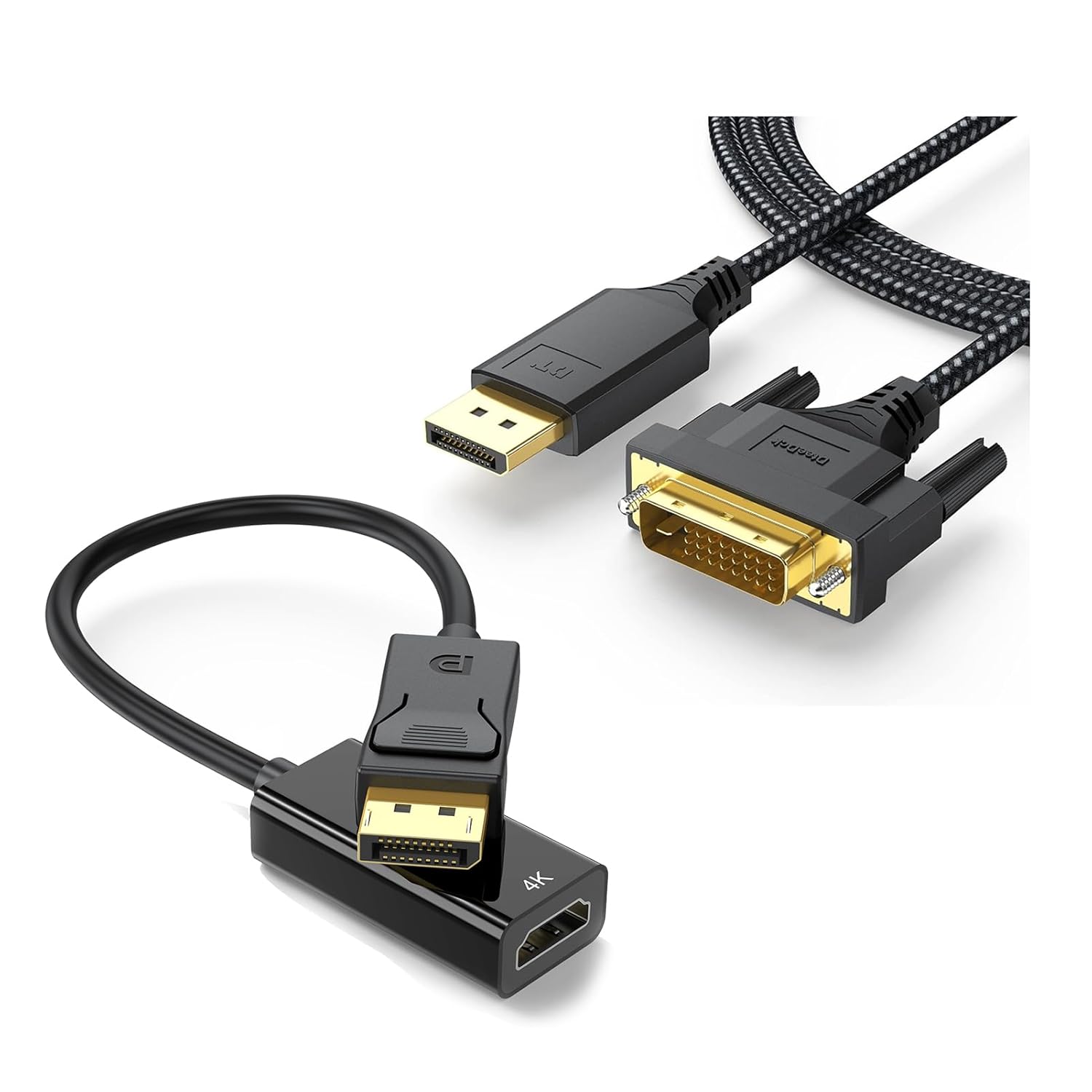 Amazon.com: DteeDck DisplayPort to DVI Cable 6ft and 4K DisplayPort to ...