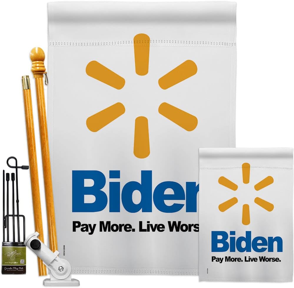 Amazon.com : USA Made Flag Biden Live Worse Garden House Flag Kit ...
