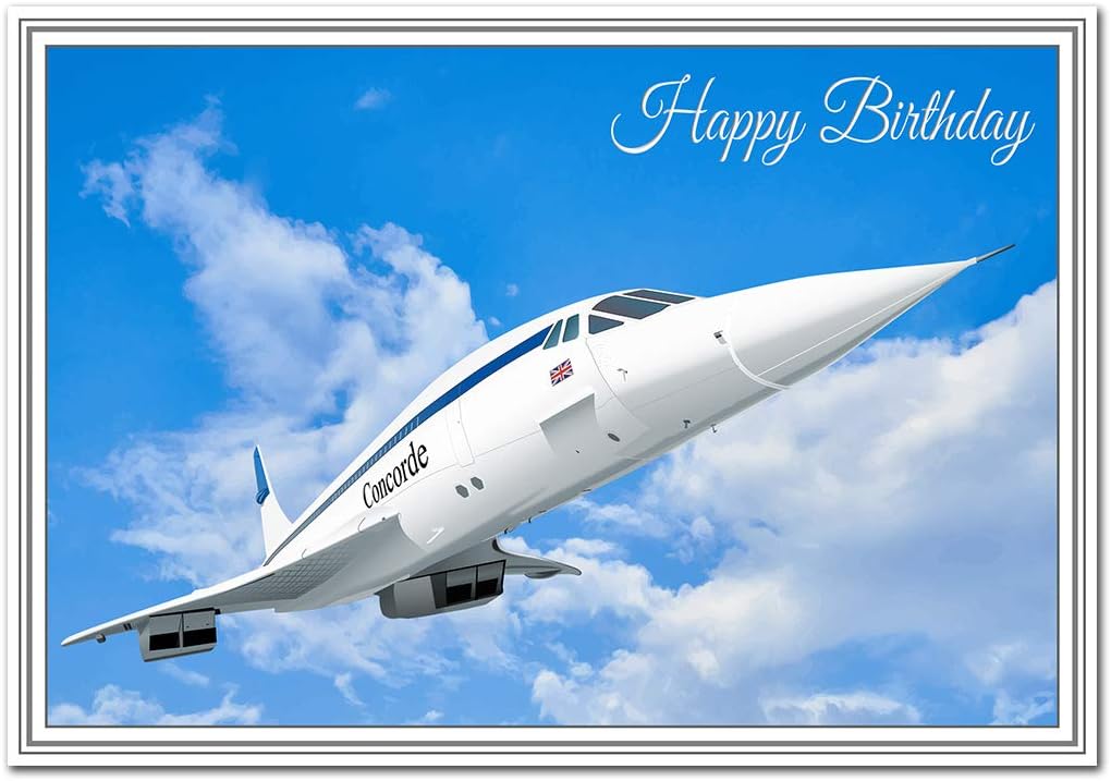 Felicitas Stunning Concorde Birthday Card - Unusual Airplane Design ...