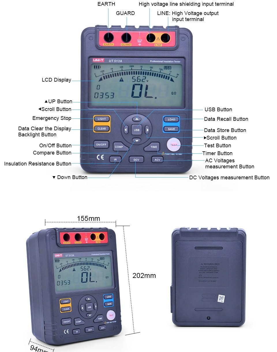 Snapklik.com : UNI-T Uni-Trend Ground Resistance Meter UT511/512/513A ...