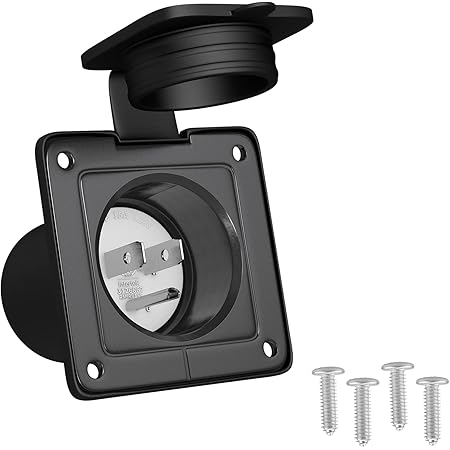 Amazon.com: Sintron 15 Amp Flanged Inlet 125V, NEMA 5-15P Shore Power ...