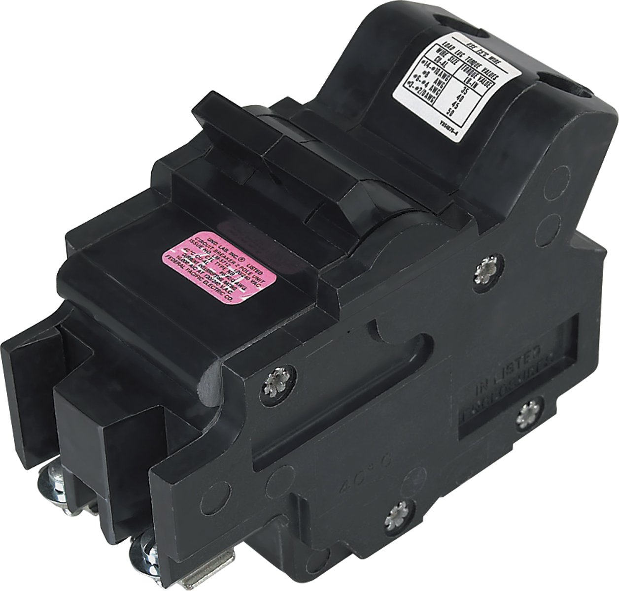 American/Federal Pacific Circuit Breaker, 2-Pole 90-Amp Bolt On ...