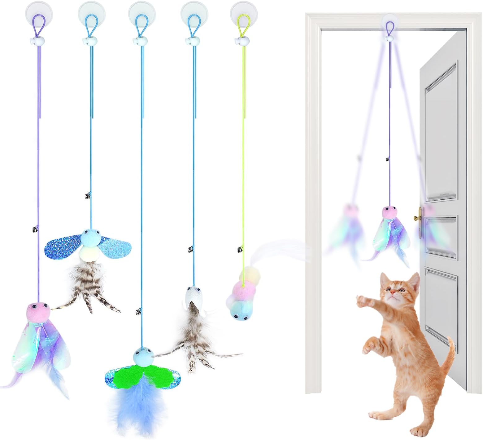 Amazon.com : ZYUTONG Hanging Cat Toy for Indoor Cats, Interactive Cat ...