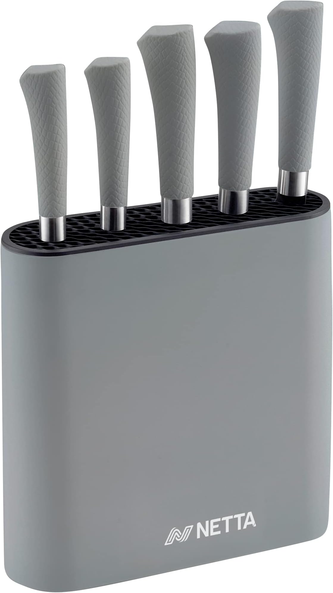 Tower T81534WR Kitchen Knife Set with Acrylic Knife Block, Stainless ...
