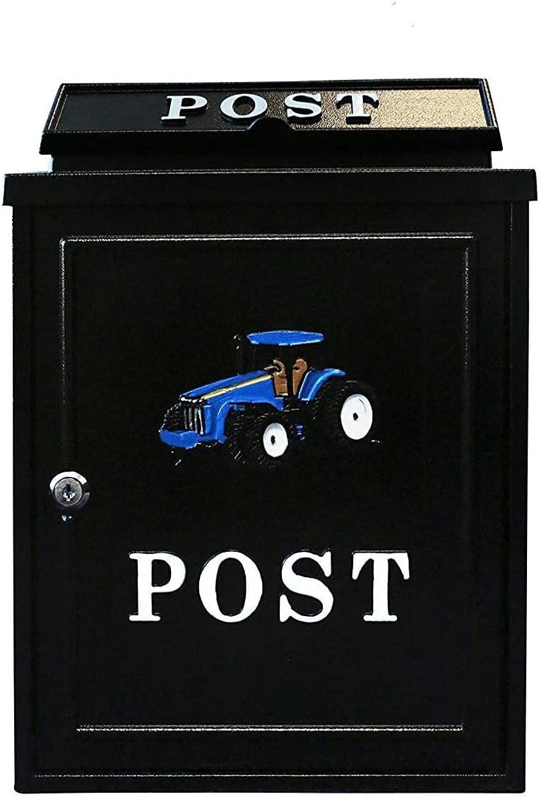 Vintage Decor by DWD® Weatherproof Post Box Tractor Design-Lockable ...
