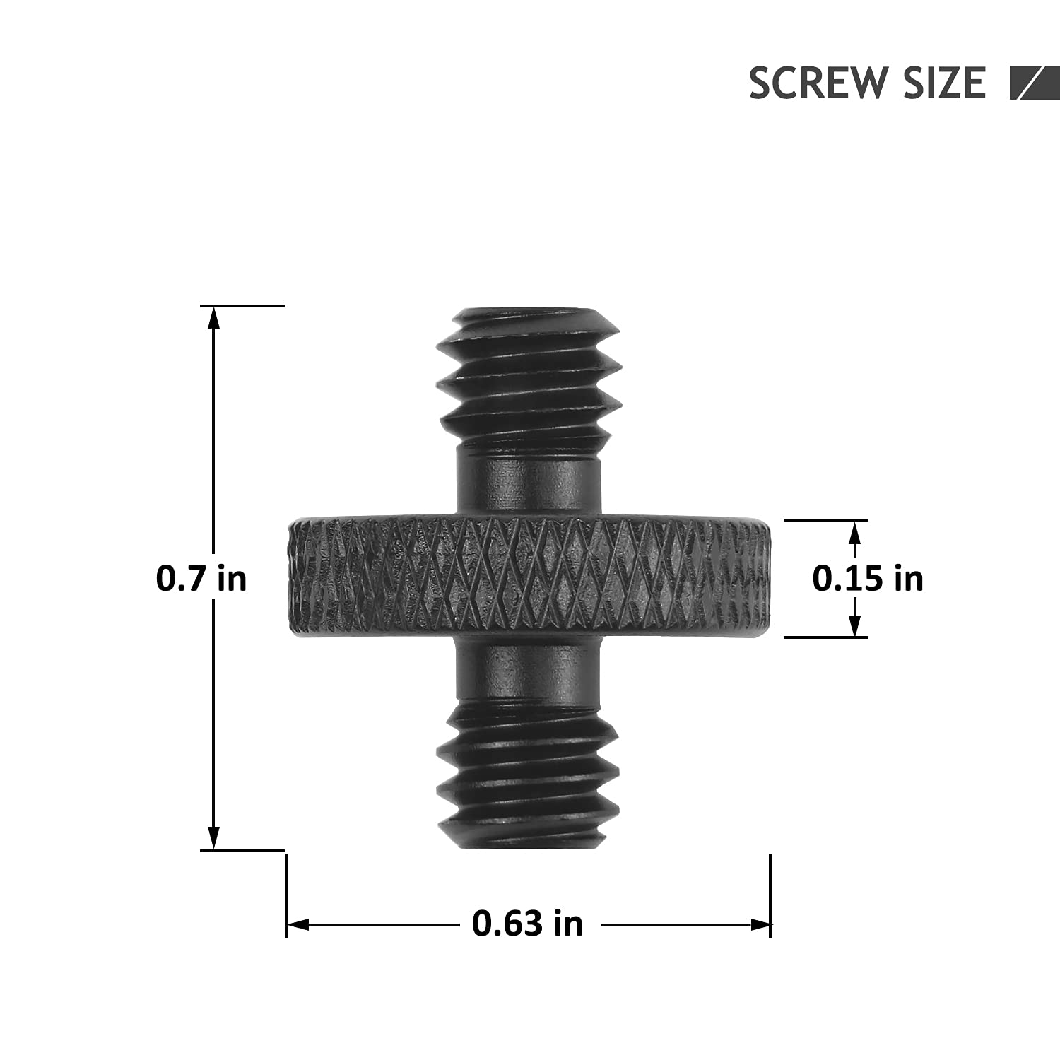 Snapklik.com : 1/4 Male To 1/4 Male Threaded Tripod Screw Adapter ...