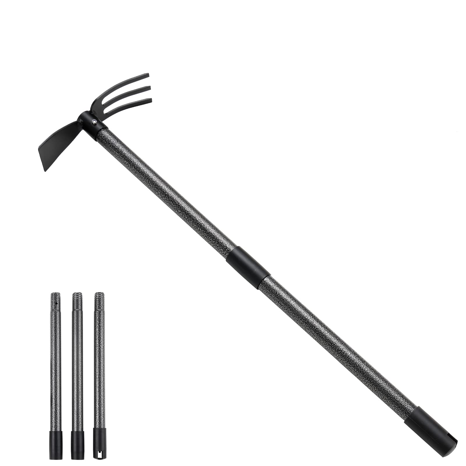 Lilyvane Hoe and Cultivator, Garden Hand Tiller with 45" Long Handle ...
