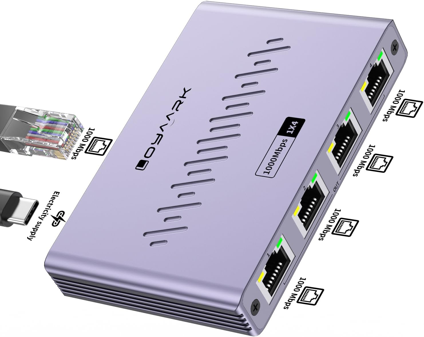 Amazon.com: Ethernet Splitter, 1000Mbps High Speed Network Splitter, 1 ...
