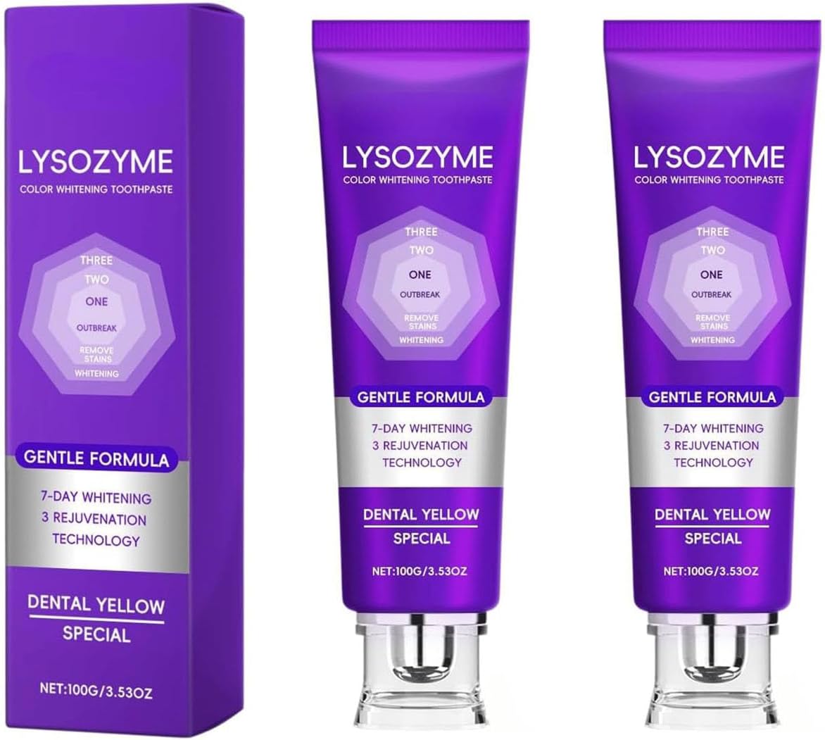 Dentifrice blanchissant Lysozyme, dentifrice violet correcteur de ...