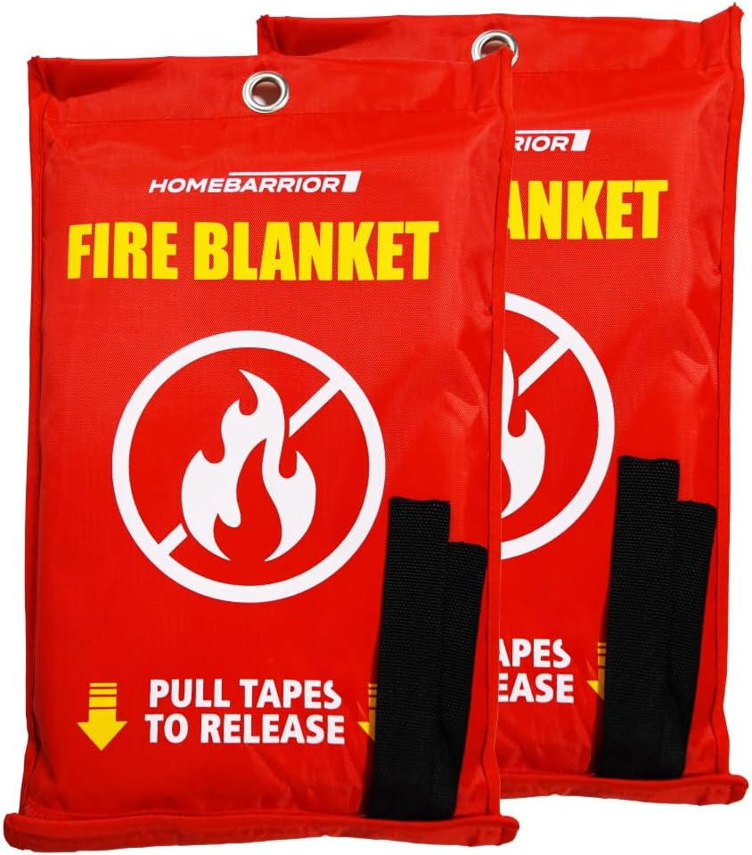 Amazon.com: HOMEBARRIOR Emergency Fire Blanket for Fire Suppression ...