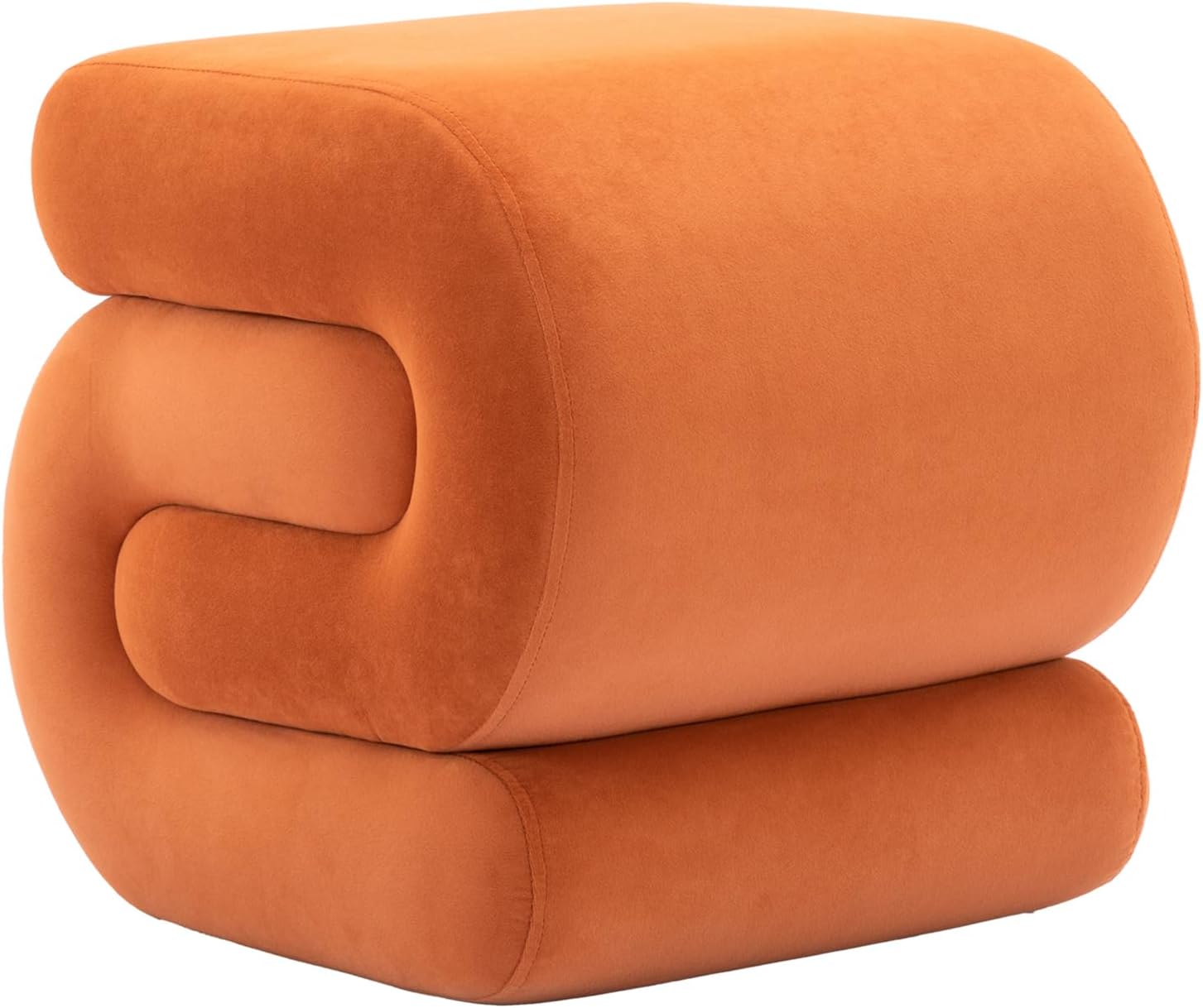 Amazon.com: FOXHUNTER Modern Velvet Upholstered Ottoman, Comfortable ...