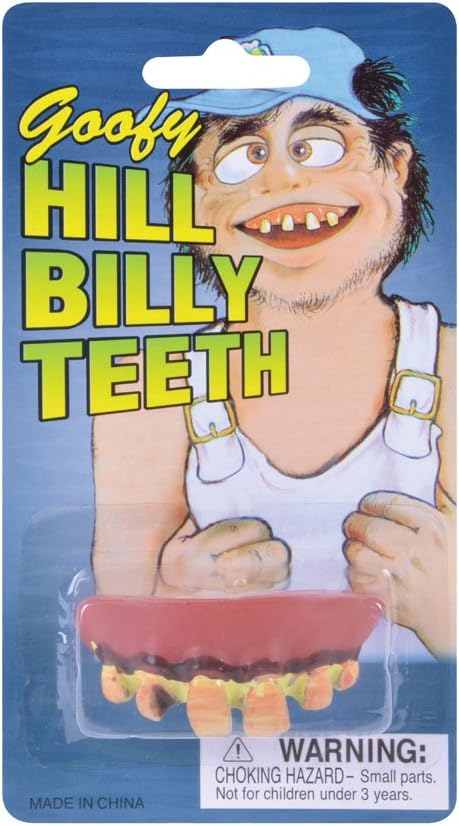 Realistic Yellow, Brown & Pink Goofy Hill Billy Teeth, Pack of 1 ...