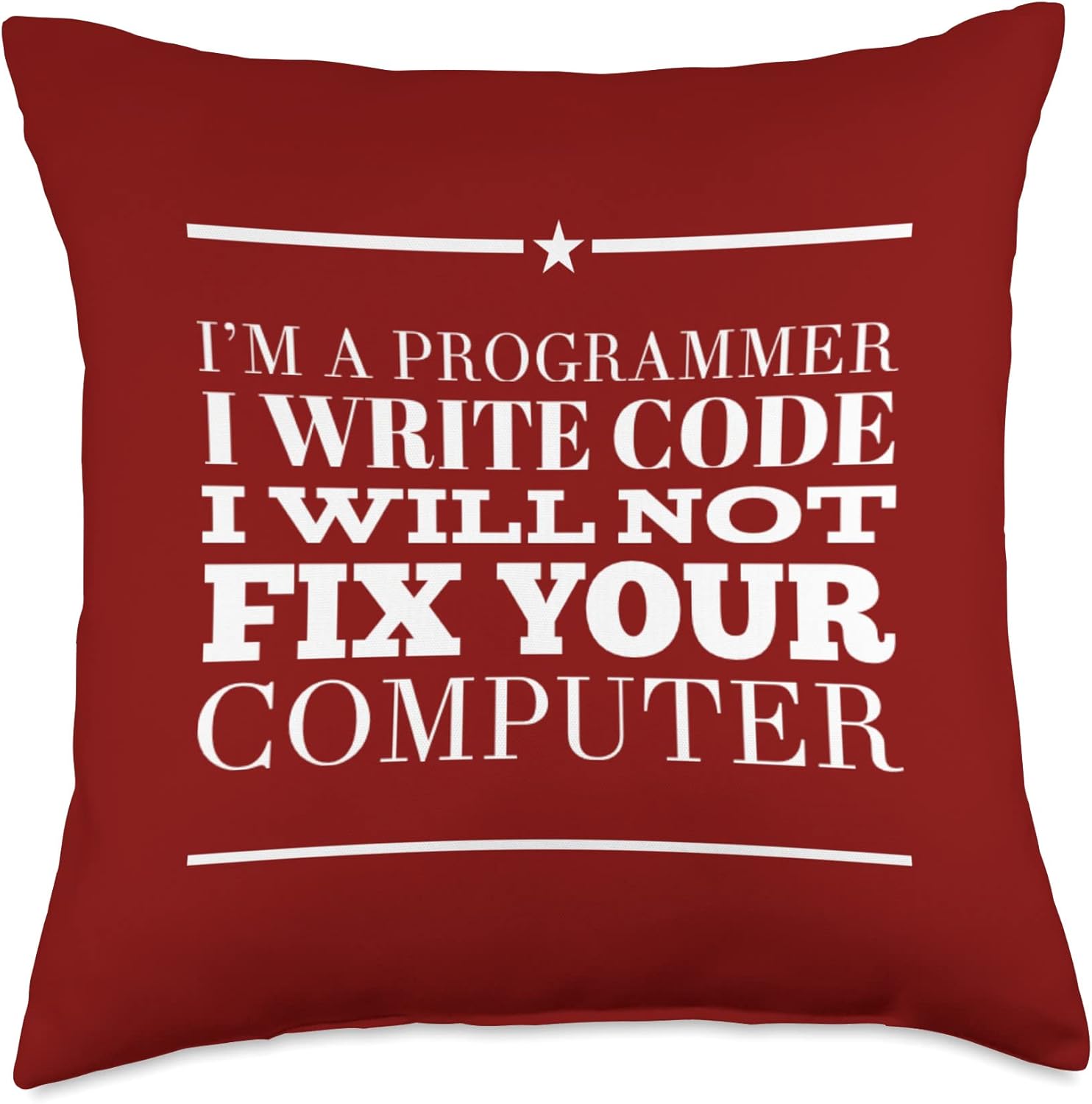 Amazon.com: Funny Computer Programmers Coding Programmer Code Humor Throw Pillow, 18x18 ...