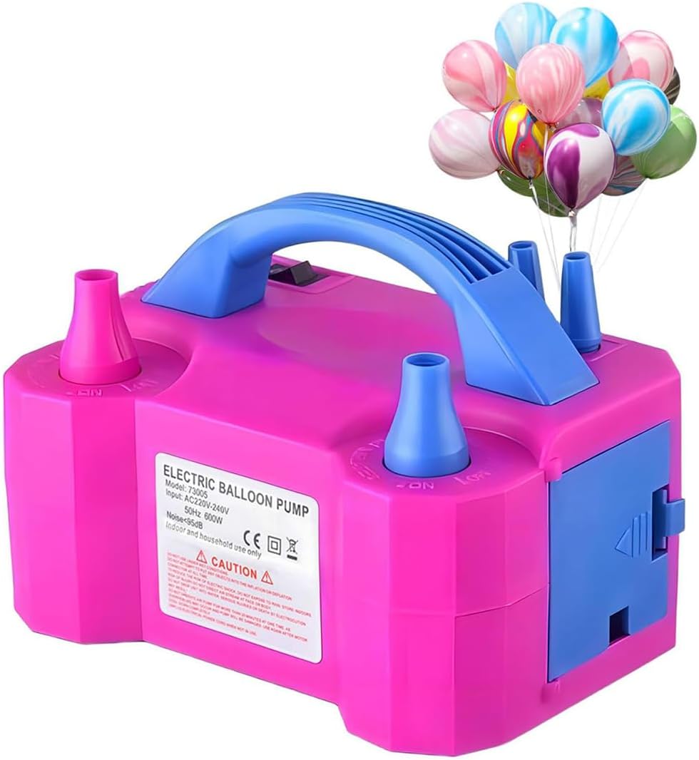 Balloon Pump Electric Portable, MUVKQC Balloons Inflator Machine, Dual ...