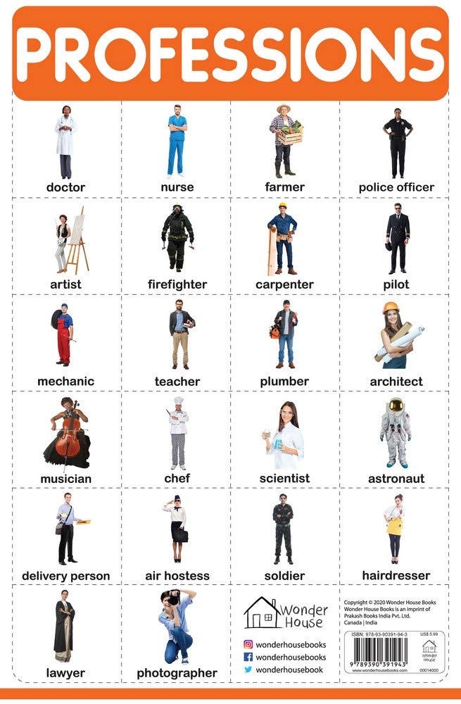 Buy Professions - My First Early Learning Wall Chart: For Preschool ...