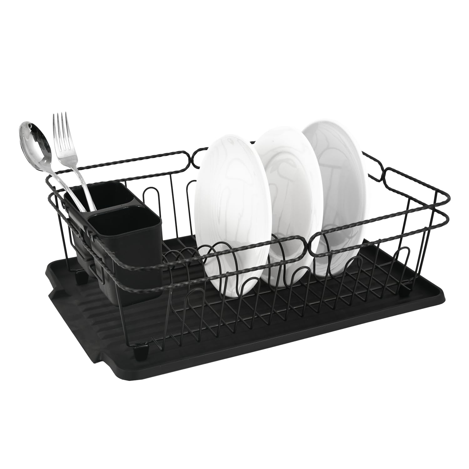 Amazon.com - TRIO HOME Stainless Twist Design 3-Piece Dish Drying ...