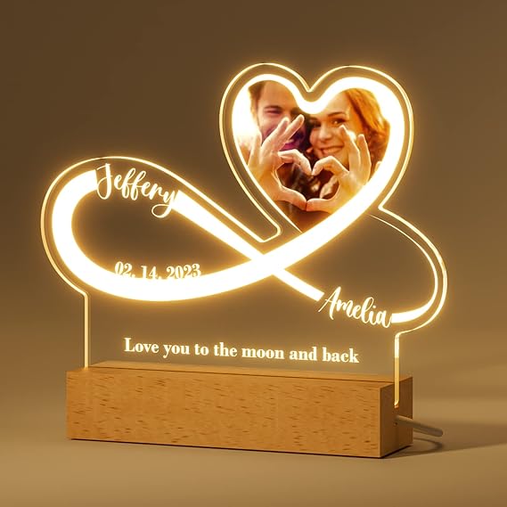 Valentine's Day Gift: Personalized Night Lamp with Picture - LED 3D ...