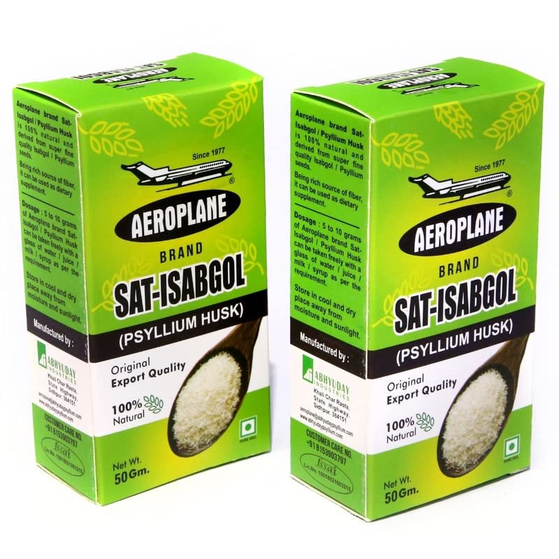 Buy Aeroplane brand sat isabgol psyllium husk bhusi | reliever ...