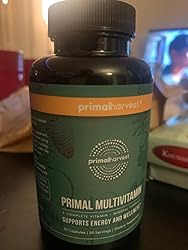 Amazon.com: Primal Harvest Multivitamin for Women and Men Vitamin A ...