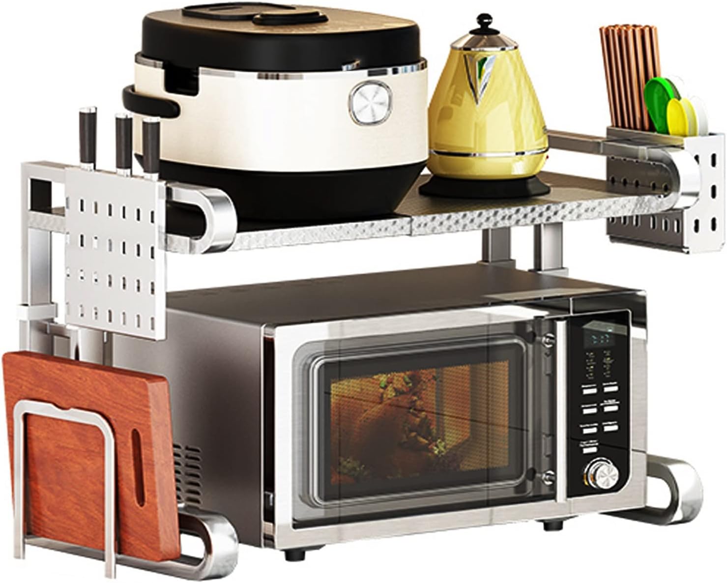 Telescopic Microwave Holder,Stainless Steel Microwave Oven Rack,Utility ...