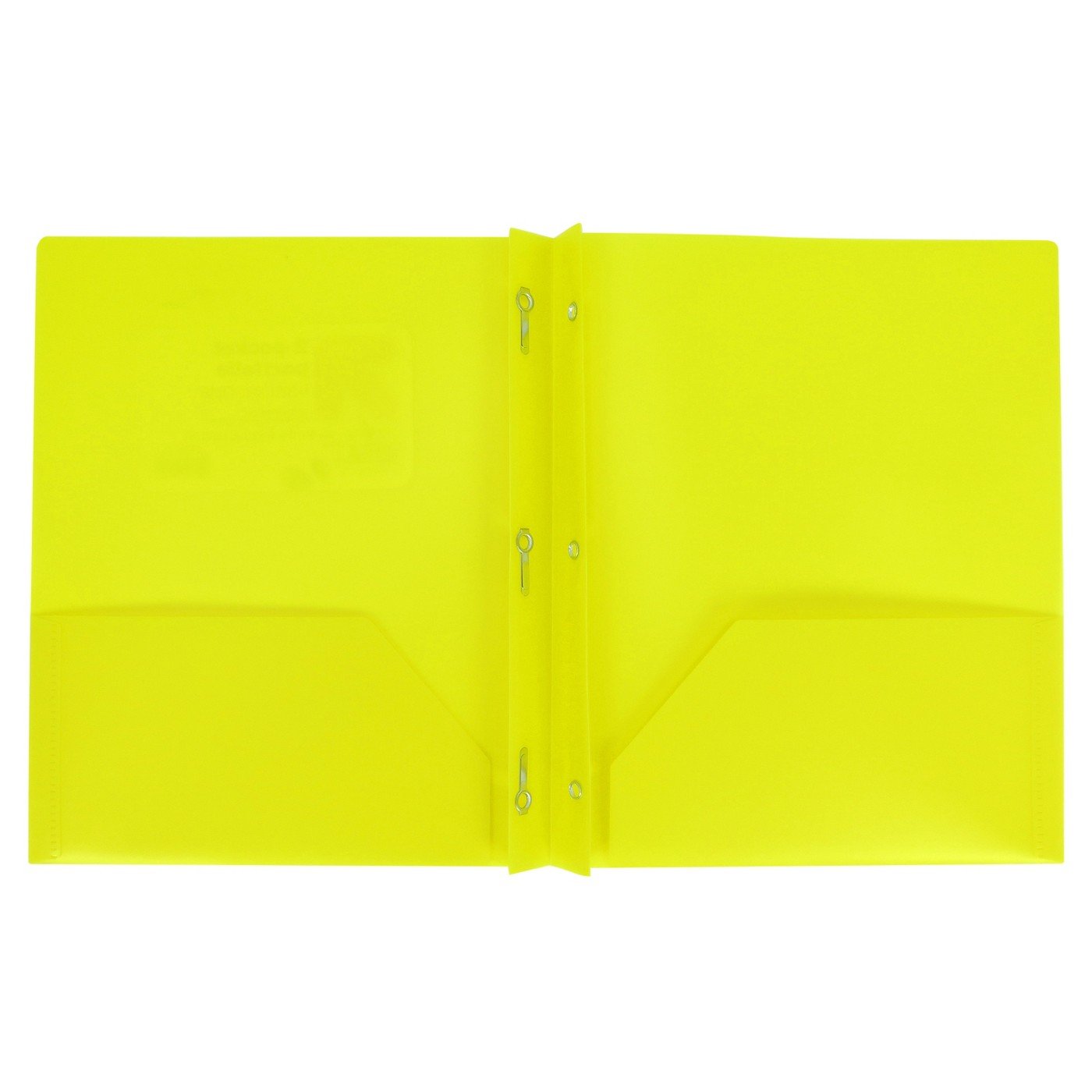 Yellow Plastic Pocket Folder Pastel Elastic Folder