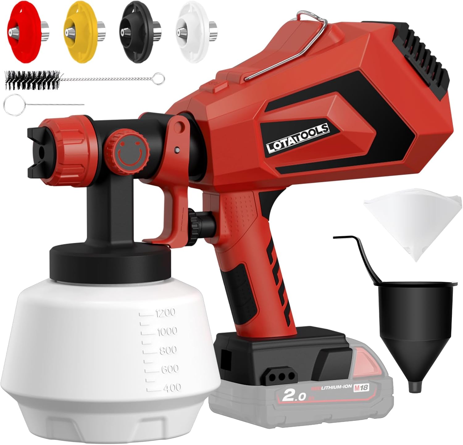 Paint Sprayer for Milwaukee M18 18V Batteries,Cordless HVLP Spray Gun ...